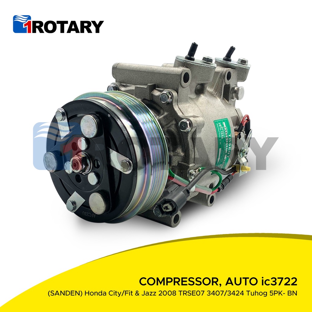 1Rotary Auto Compressor Sanden Honda City/Fit & Jazz 2008 TRSE07 3407/ ...