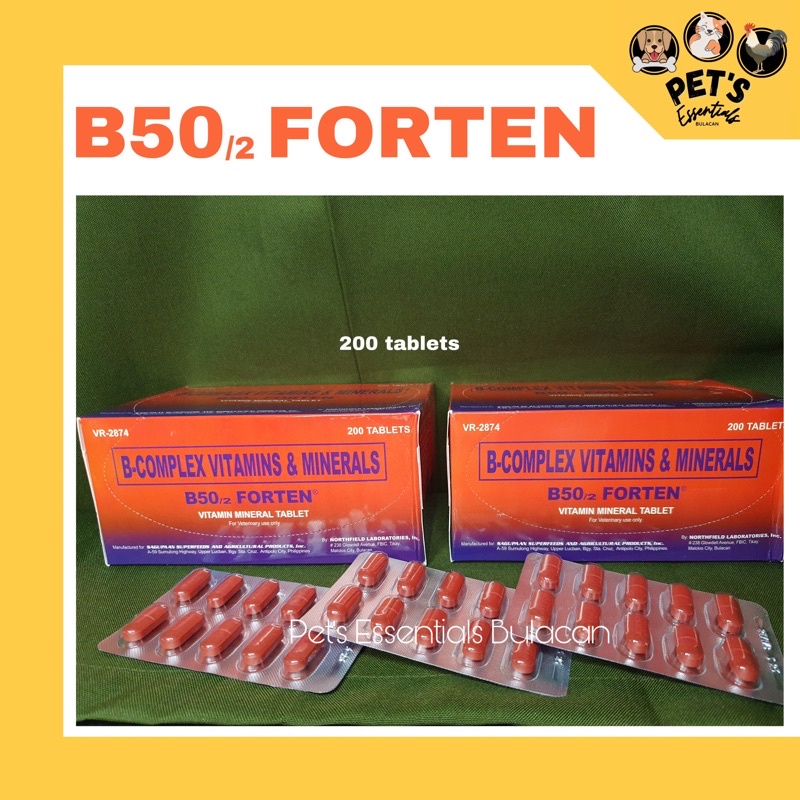 B50 Forten 200 tablets per box | Shopee Philippines