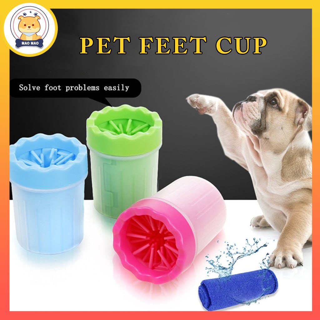 Pet Foot Washer Dog Cat Paw Cleaner Quick Cleaning Cup Soft Silicone ...
