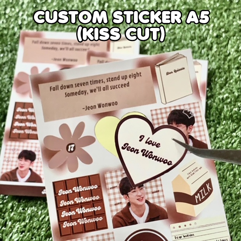 Print CUSTOM STICKER A5 KISS CUT CUTTING STICKER | Shopee Philippines