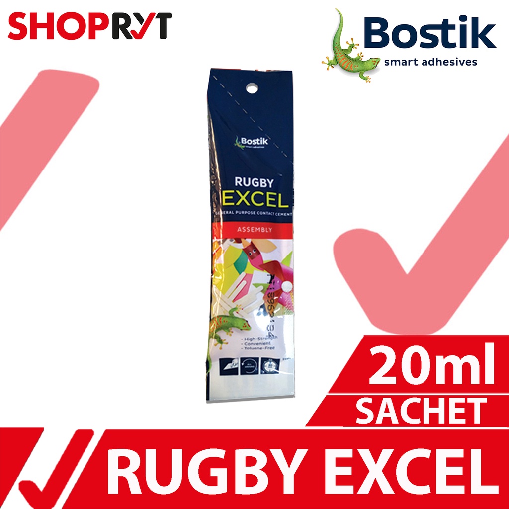 BOSTIK Rugby Excel 20ml (Bonding of rubber, leather, rubber foam, metal ...
