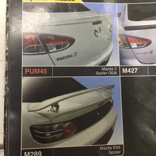 Mazda various universal type spoiler rx8 Mazda 2 Mazda 3 | Shopee ...