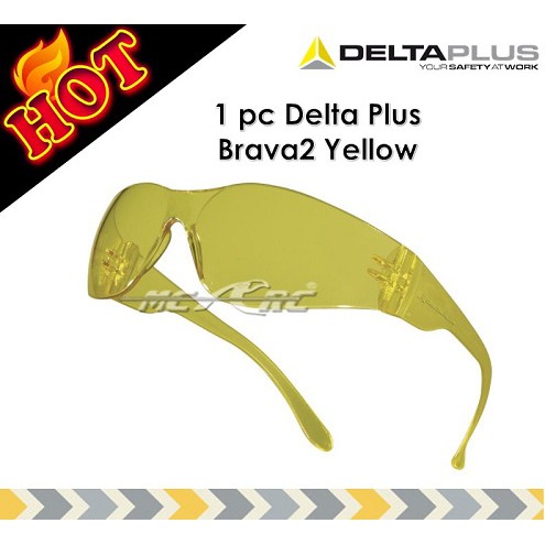 Delta Plus Brava2 Yellow Safety Glass | Shopee Philippines