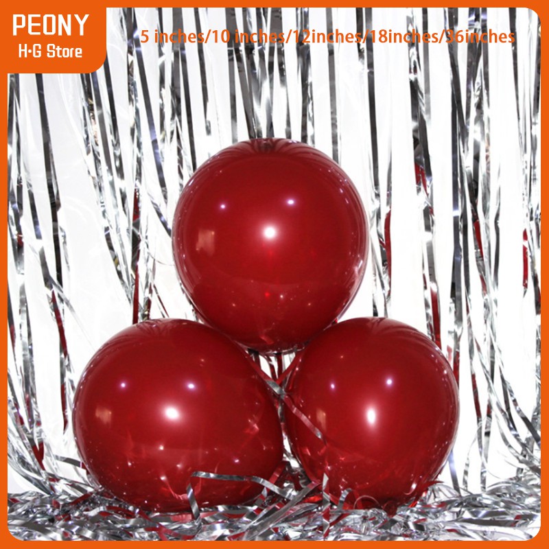 5/10/12/18/36 inches Garnet Red Latex Balloon Party Decoration Happy ...