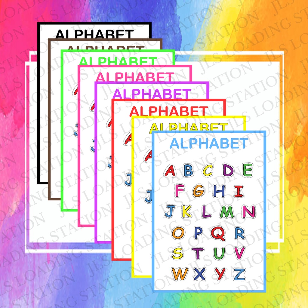 EDUCATIONAL CHARTS ALPHABET LETTERS ONLY (LAMINATED) A4 SIZE | Shopee ...