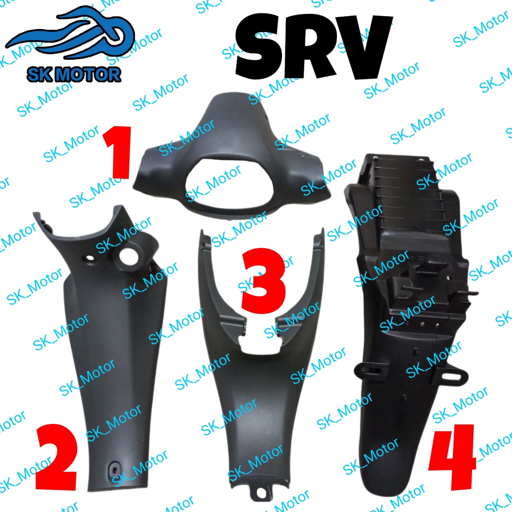 Yamaha SRV Inner Cover Full Set Kaver Hitam Meter Cover Center Cover ...