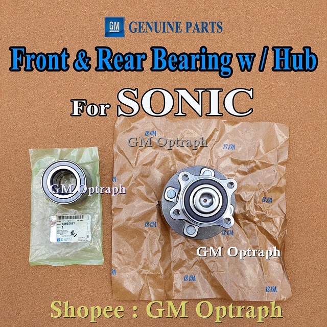 Chevrolet SONIC 1.4L Front wheel bearing & Rear Wheel Bearing w/ Hub ...