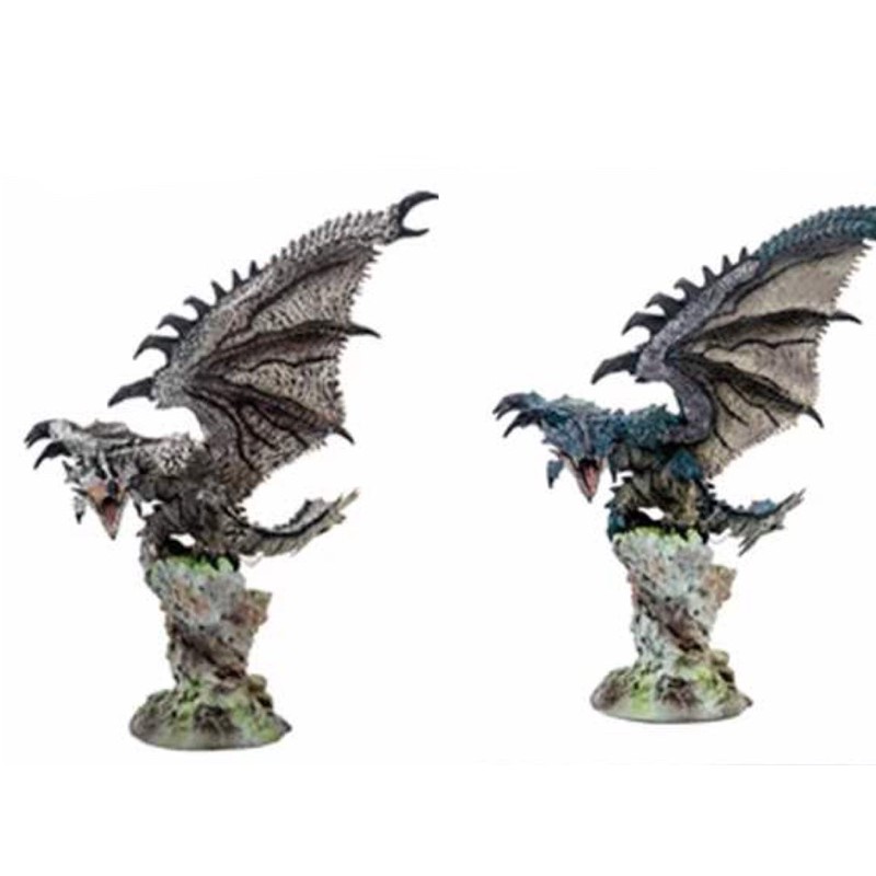Monster Hunter World Red Sliver Azure Rathalos Liolaeus Statue PVC ...