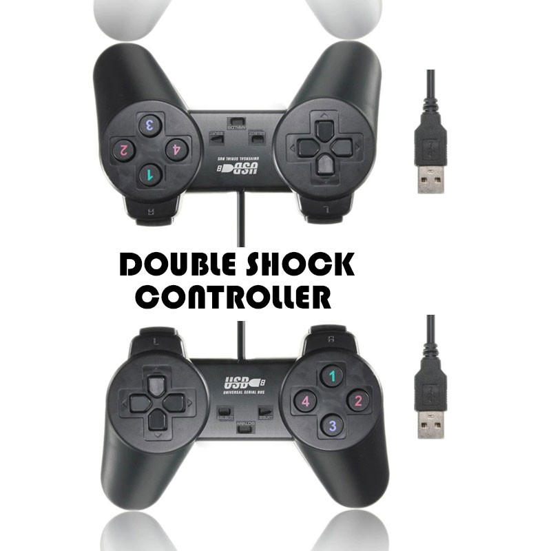 Wired Controller USB PC Console Game DOUBLE SHOCK Controller | Shopee ...