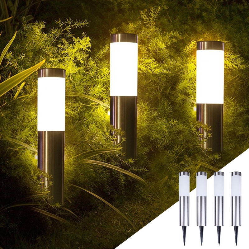 Solar Pathway Light Waterproof Led Lamps / Outdoor Fence Warm/white ...