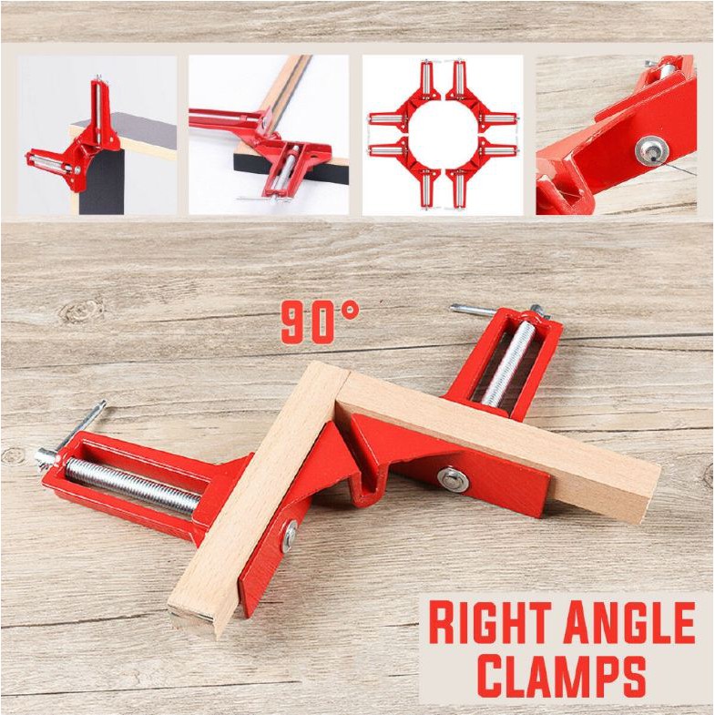 1/2/4PCS 90° Degree Right Angle Clip Clamps Corner Holder Woodworking ...