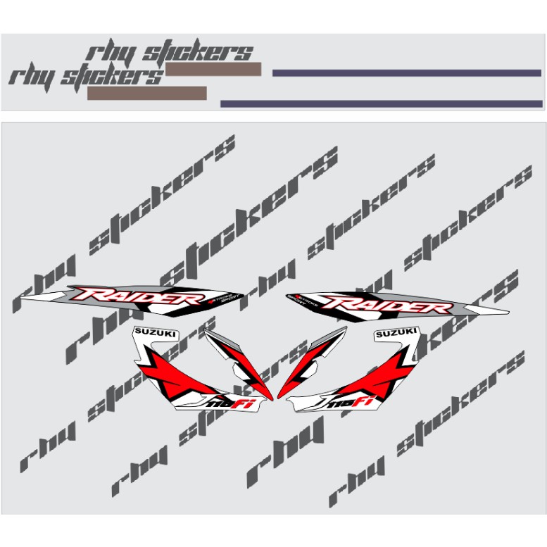 Stock Decals, Sticker, Motorcycle Decals for Raider J 115, red | Shopee ...