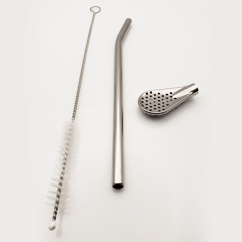 Yerba Mate Simple Steel Bombilla Bombisha Metal Steel Straw Filter ...