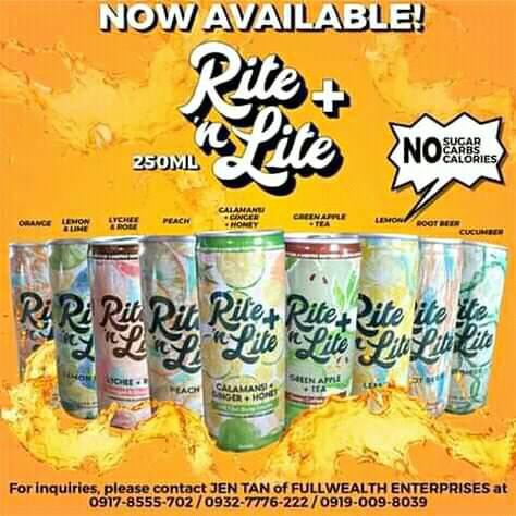 RITE 'N LITE (250ml) * 24 pcs (1 case) -- ASSORTED MIX (REGULAR and ...