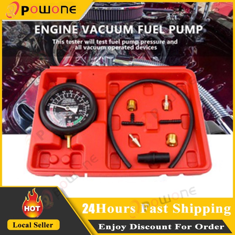 Car Engine Vacuum Fuel Pump&Vacuum Tester Gauge Carburetor Pressure ...