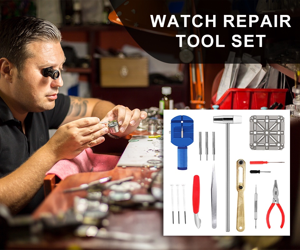 Watch Band Strap Link Pins Remover Repair Tool 16 in 1 Kit for ...