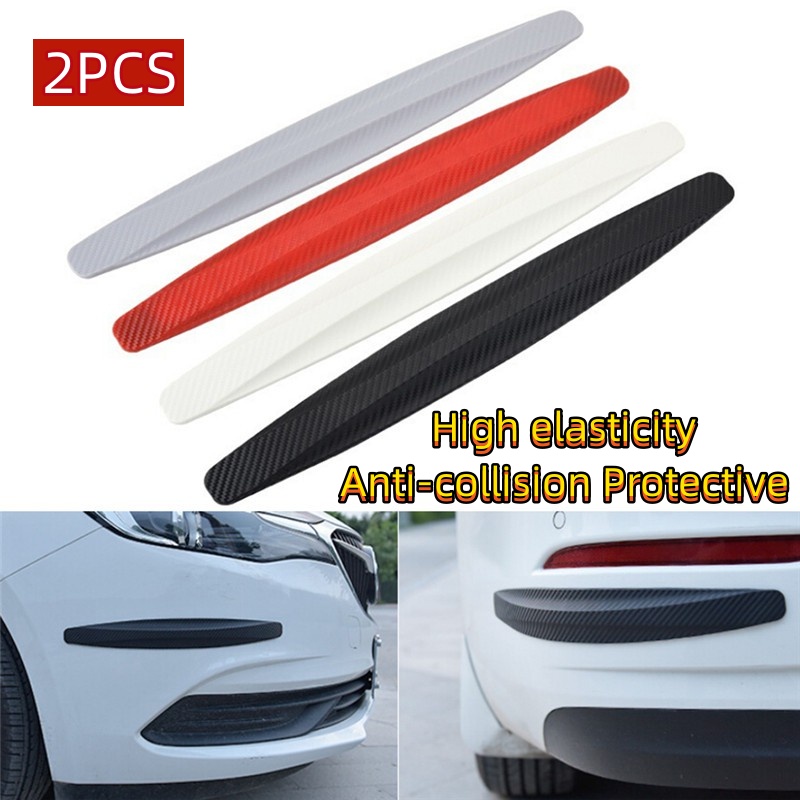 2 Pcs Car bumper protector Anti scratch Carbon Fiber Body Protector Car ...