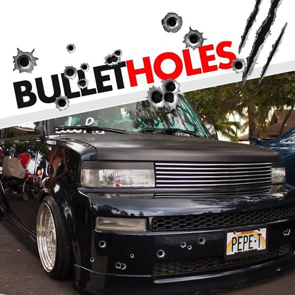 23x29cm Sheet DIY Funny Bullet Hole Car Motorcycle Stickers Decal ...