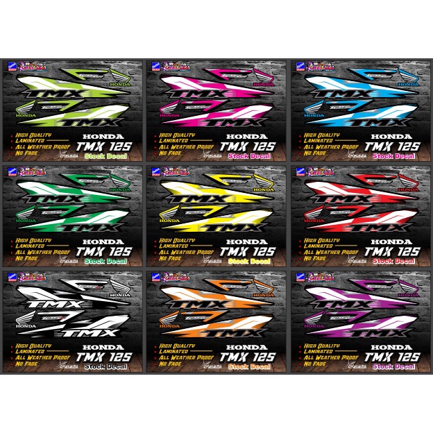 Honda TMX 125 Stock Decals / Stickers with freebies | Shopee Philippines