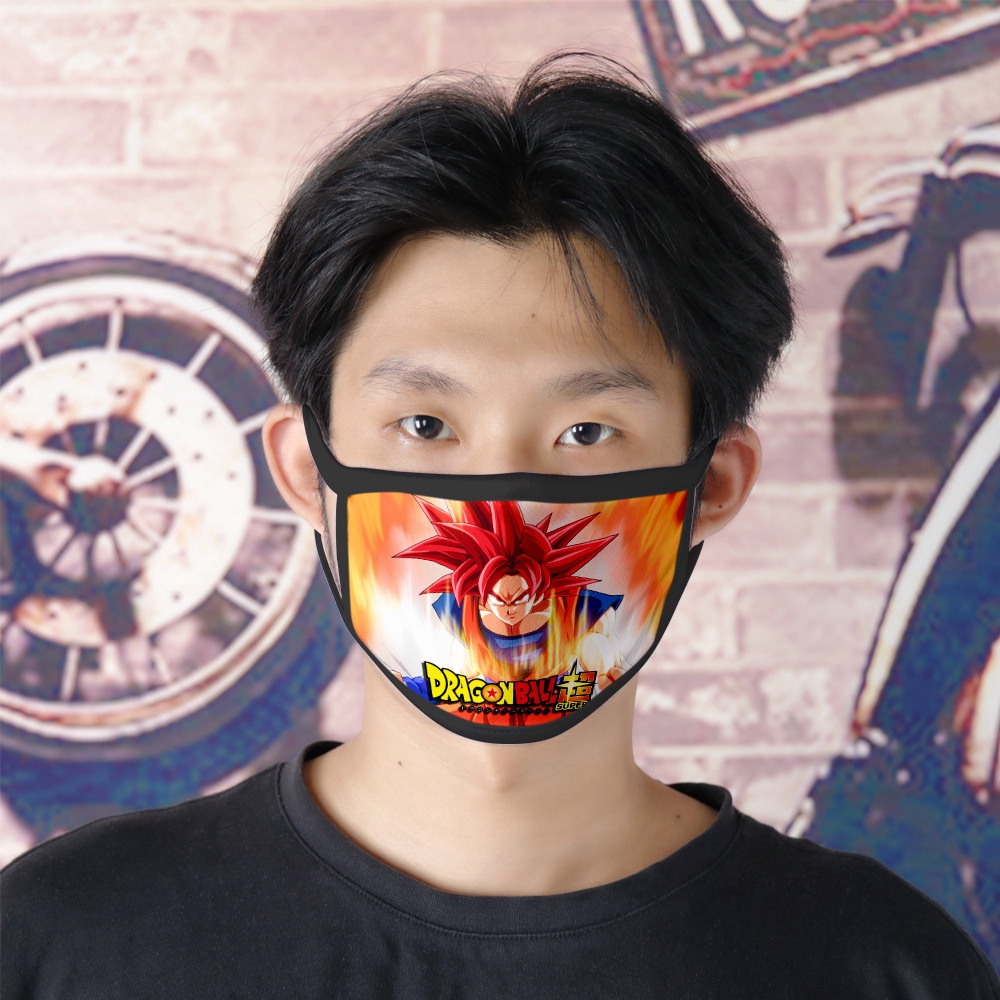 Dragon Ball Dustproof Anti-Haze Fashion Printed Ice Silk Washed Mask ...