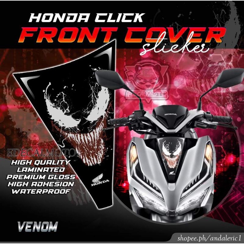 HONDA CLICK V2 FRONT COVER DECAL STICKER | Shopee Philippines
