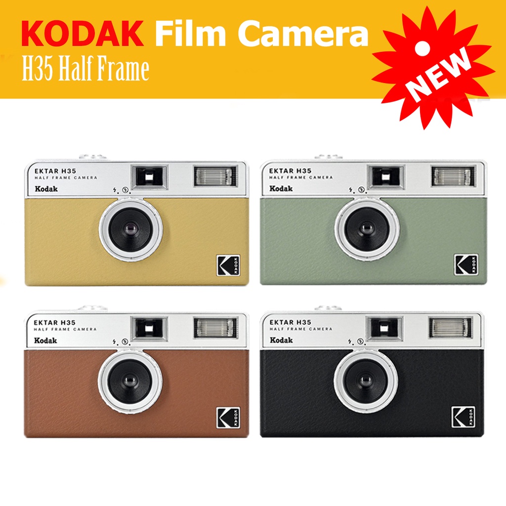 KODAK EKTAR H35 H35N Half Frame 135 35mm Reusable Film Camera Built-in ...