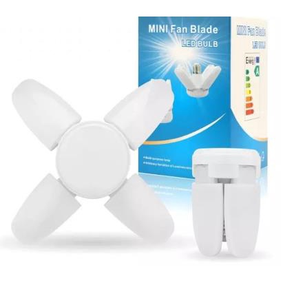 P SHOP Mini fan blade 28w 【4+1】 6500K MINI Foldable Fan Blade Bulb LED ...