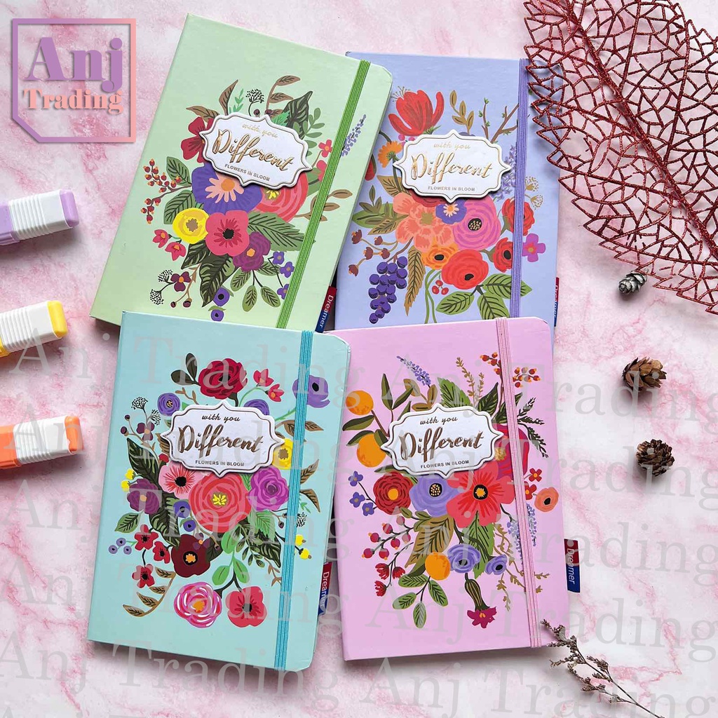 Planner The Flower Aesthetic with Garterized Lock Monthly Weekly Daily ...