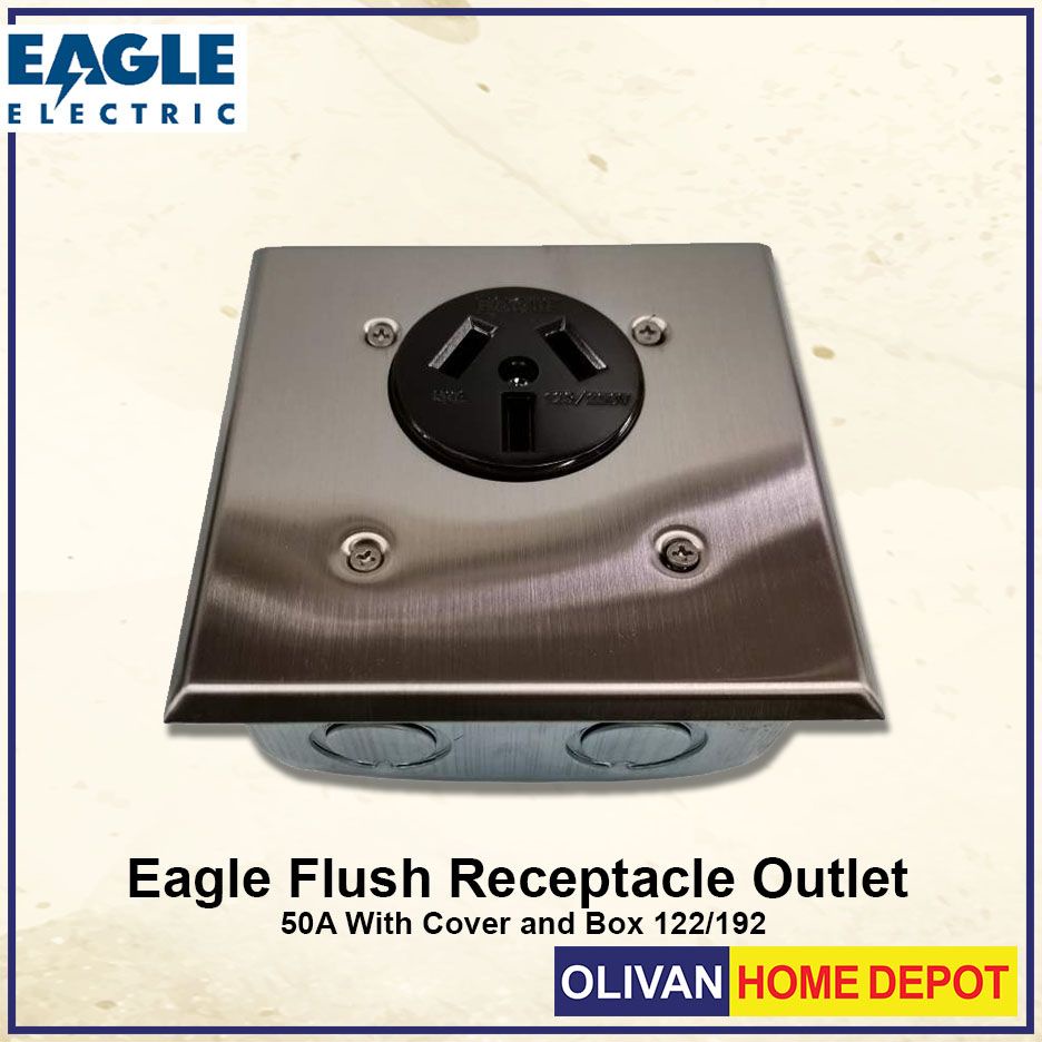 EAGLE Dryer/Range Flush Receptacle Outlet 50 Amperes with Cover and Box ...