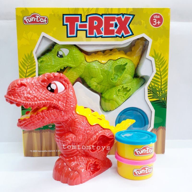 Fun-doh T-REX Dinosaur FunDoh Plasticine Modeling Compound | Shopee ...