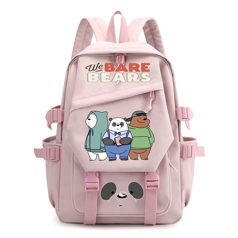 Student Backpack Cartoon We Bare Bears Backpack Computer Backpack Cute ...