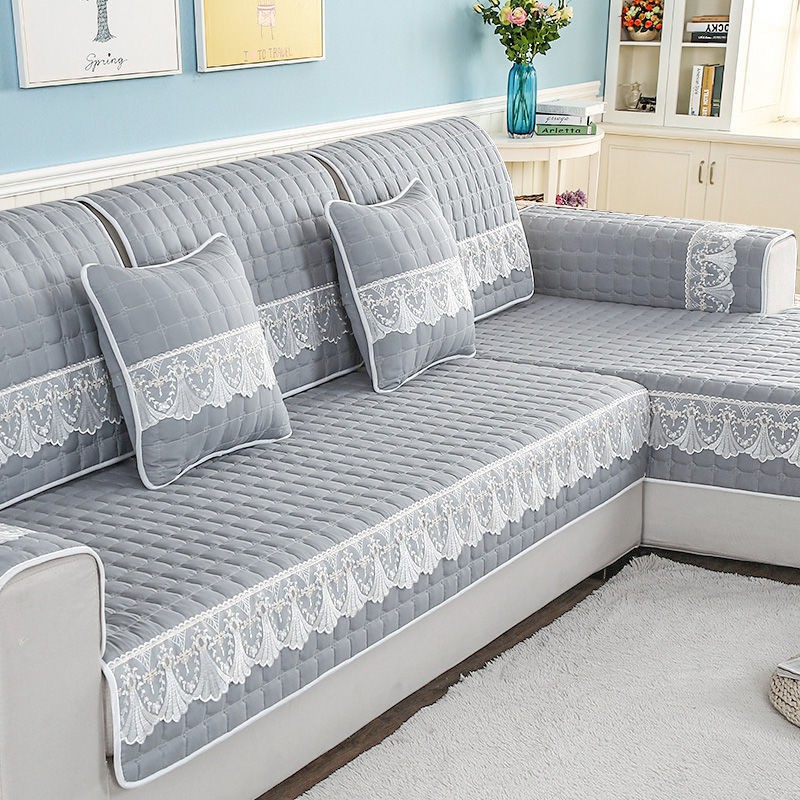 non slip Sofa cover set for 1/2/3/4 seater & L shape long mat sofa ...