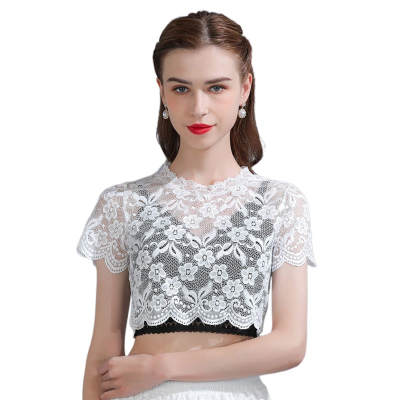 royal Fake Collars Detachable Floral Lace Half Shirt Blouse Cute Collar ...