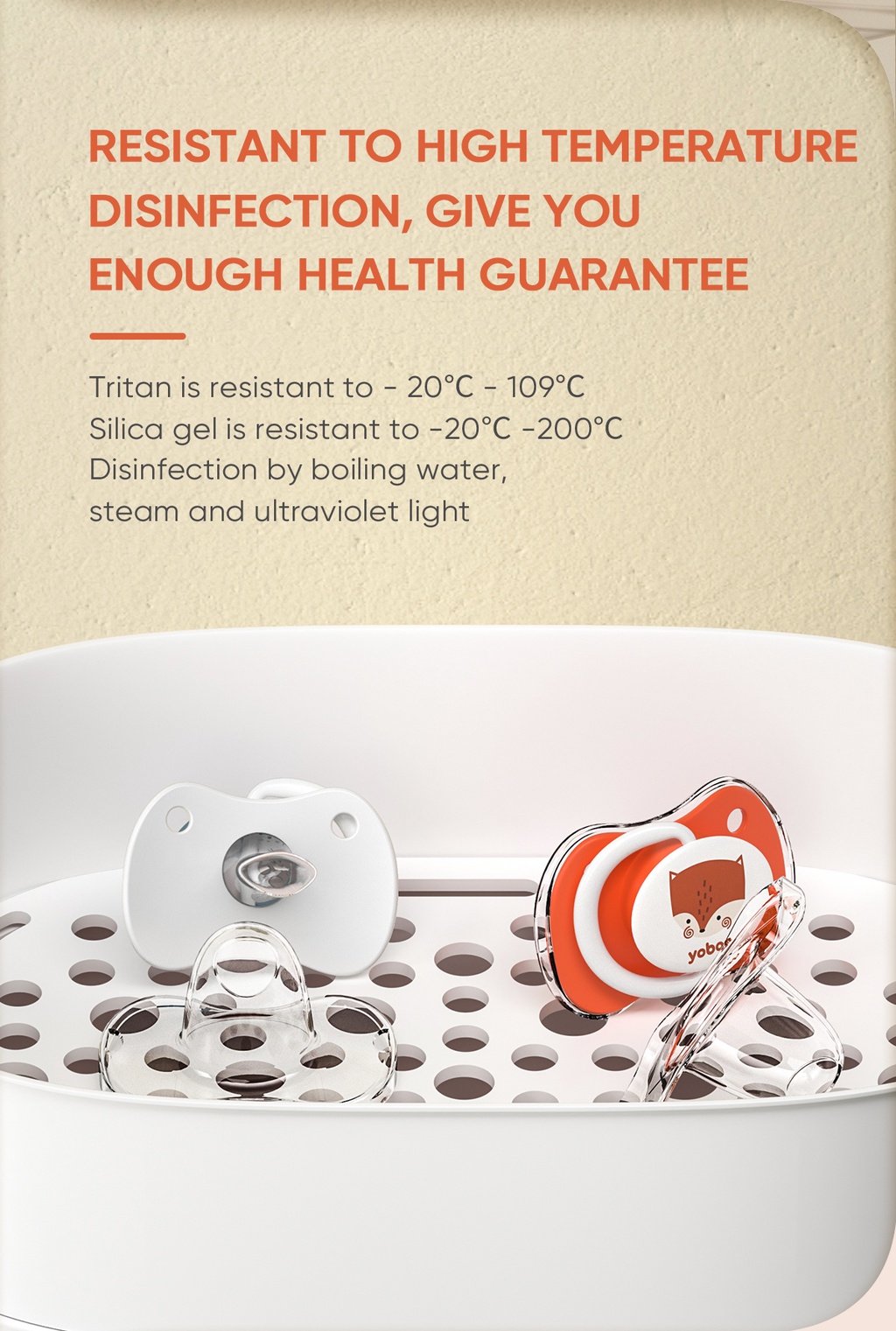 Yoboo Pacifier Medium Size | 2 PCS | Thin root design | Soft and Odor ...