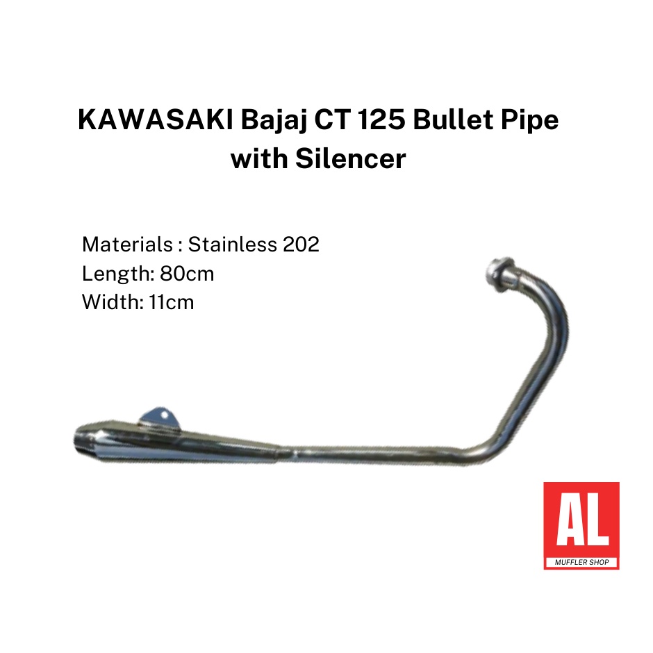 Kawasaki Bajaj CT 125 (Old Version) Bullet Pipe with Silencer | Shopee ...