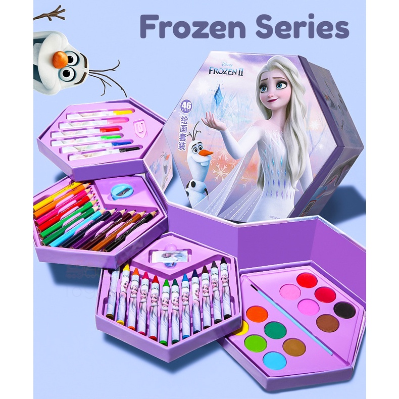Kids Frozen Coloring Set Color Pencil Art School Stationery Color ...