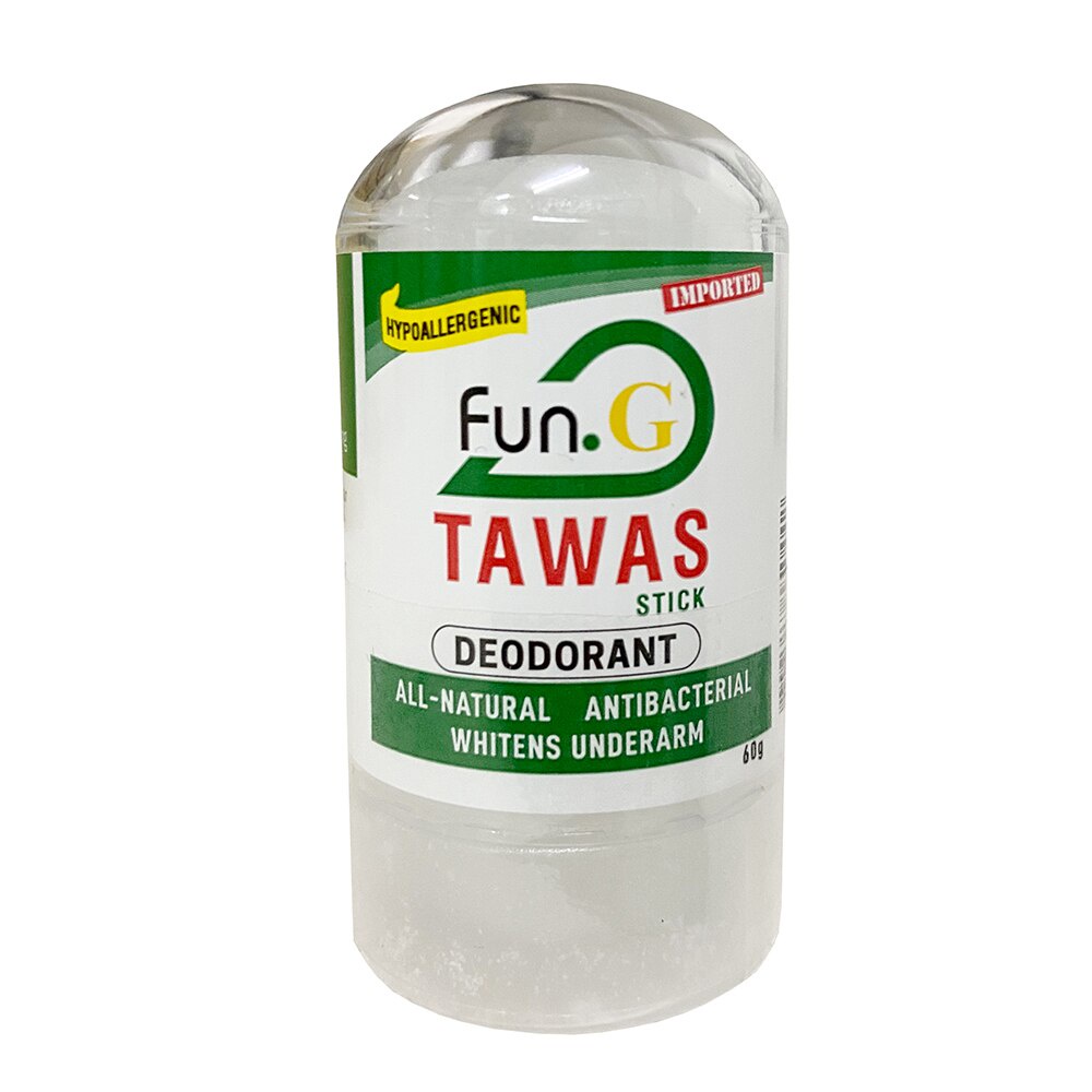 FUN G Tawas Stick All -Natural Antibacterial Whitens Underarm 60g ...