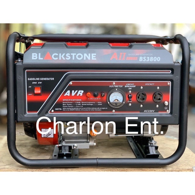 BS3800 / BS3800D BLACKSTONE GASOLINE GENERATOR SET 4 STROKE MANUAL ...