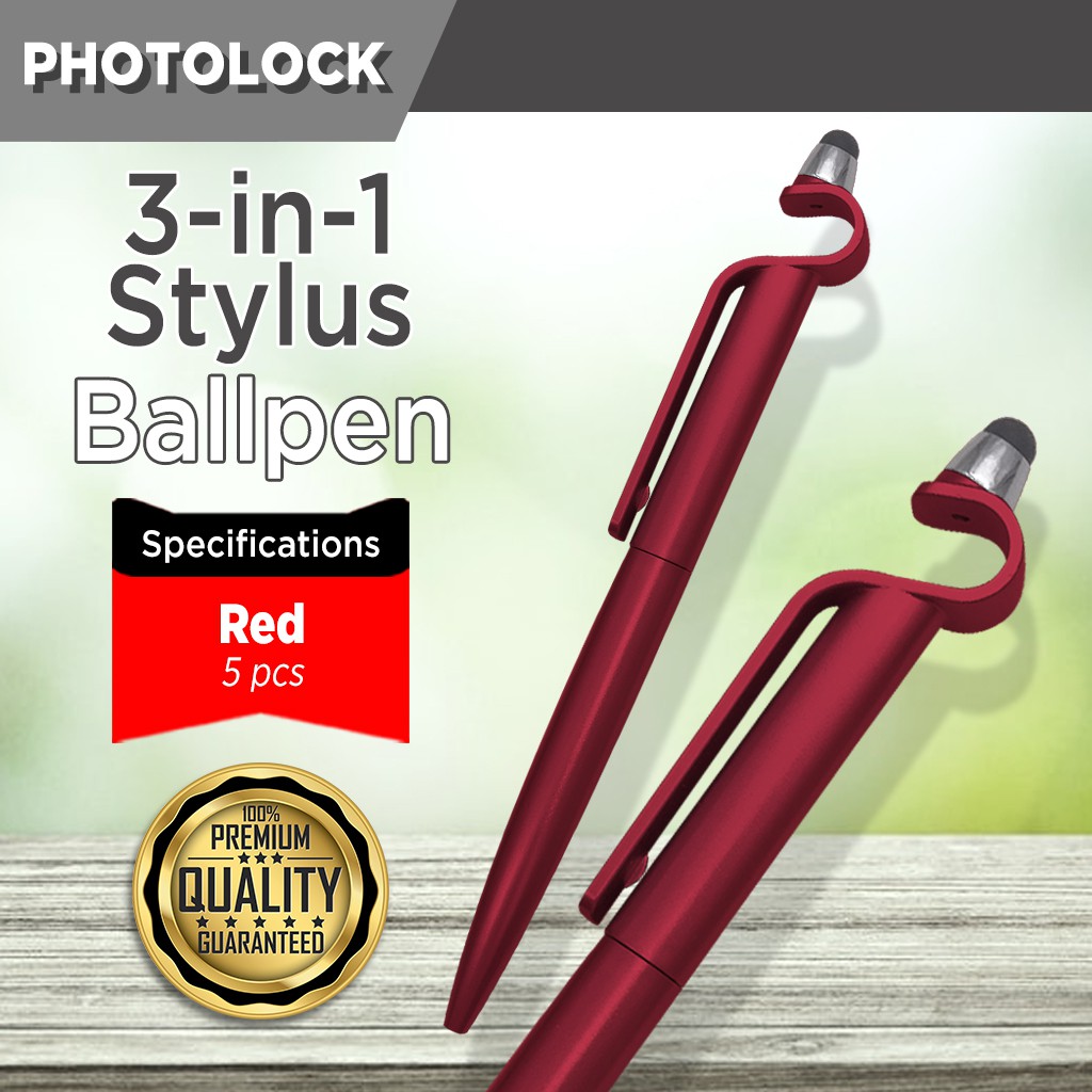 (5pcs) 3in1 multi-function stylus ballpen /Cellphone Stand / Touch screen NB pen (Black ink ...