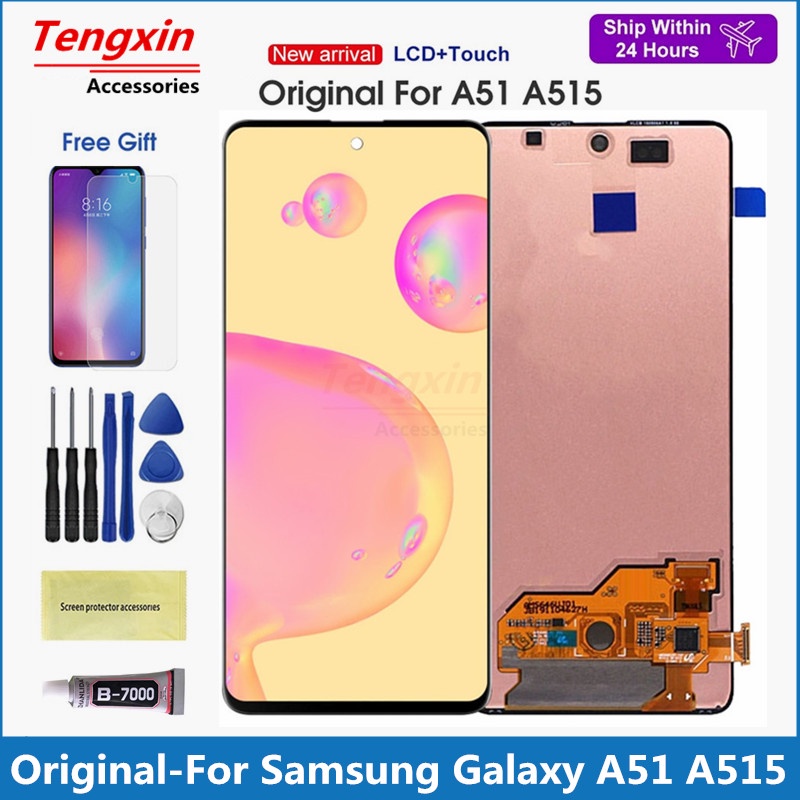 Original Super AMOLED LCD For Samsung Galaxy A51 A515 LCD A515F A515F/DS A515FD A515FN/DS LCD ...