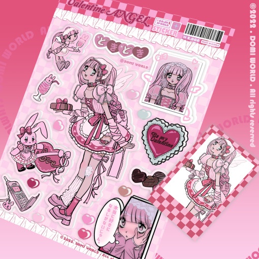 [DOMI WORLD] Valentine's Angel Stickers (1 sticker + 1 Polaroid ...