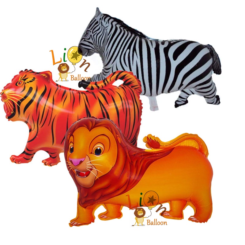 Safari Animal shape balloons （Lion.Tiger.Zebra.Leopard） | Shopee ...