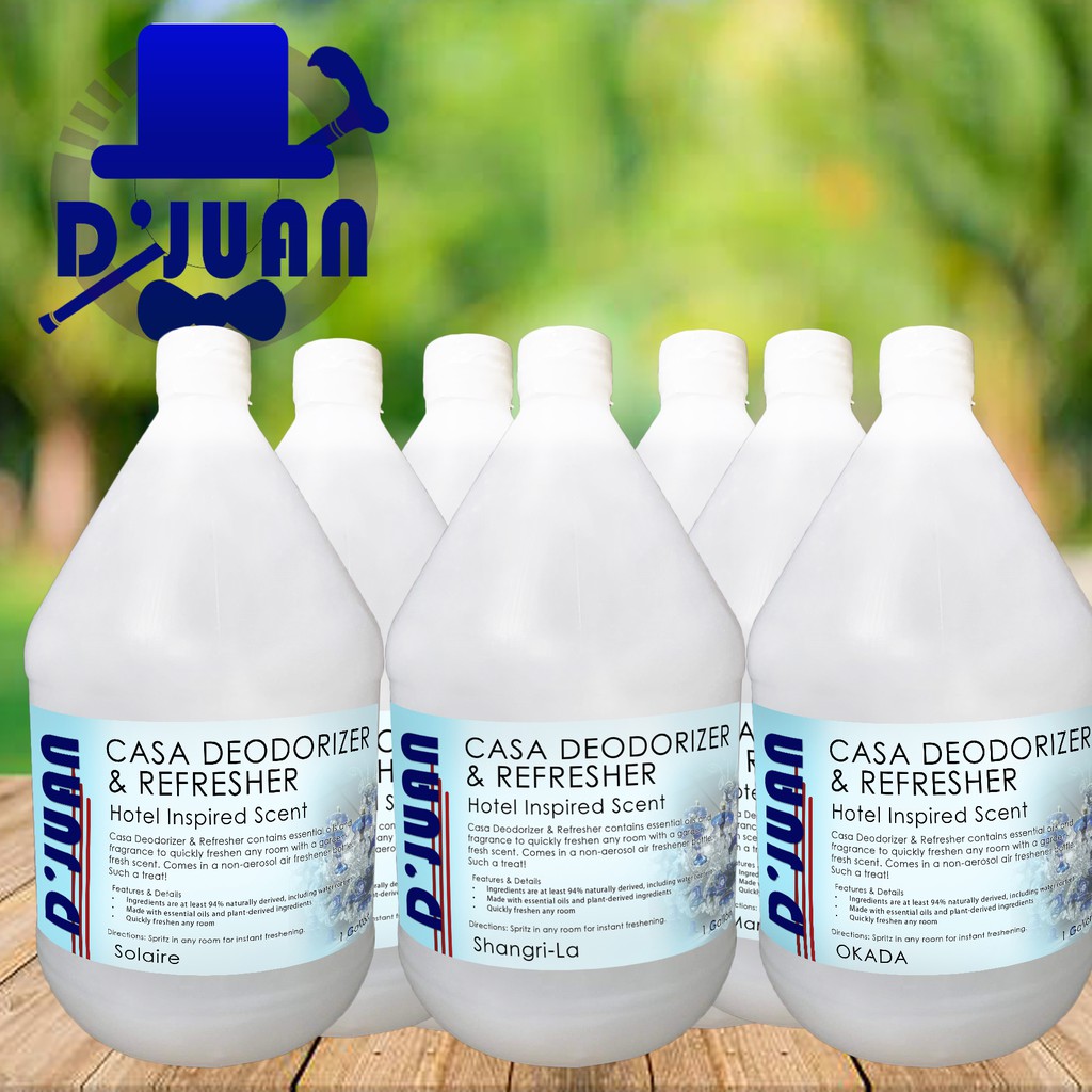 DJuan Casa Deodorizer & Refreshener Room & Linen Spray- 1 Gallon (Hotel ...