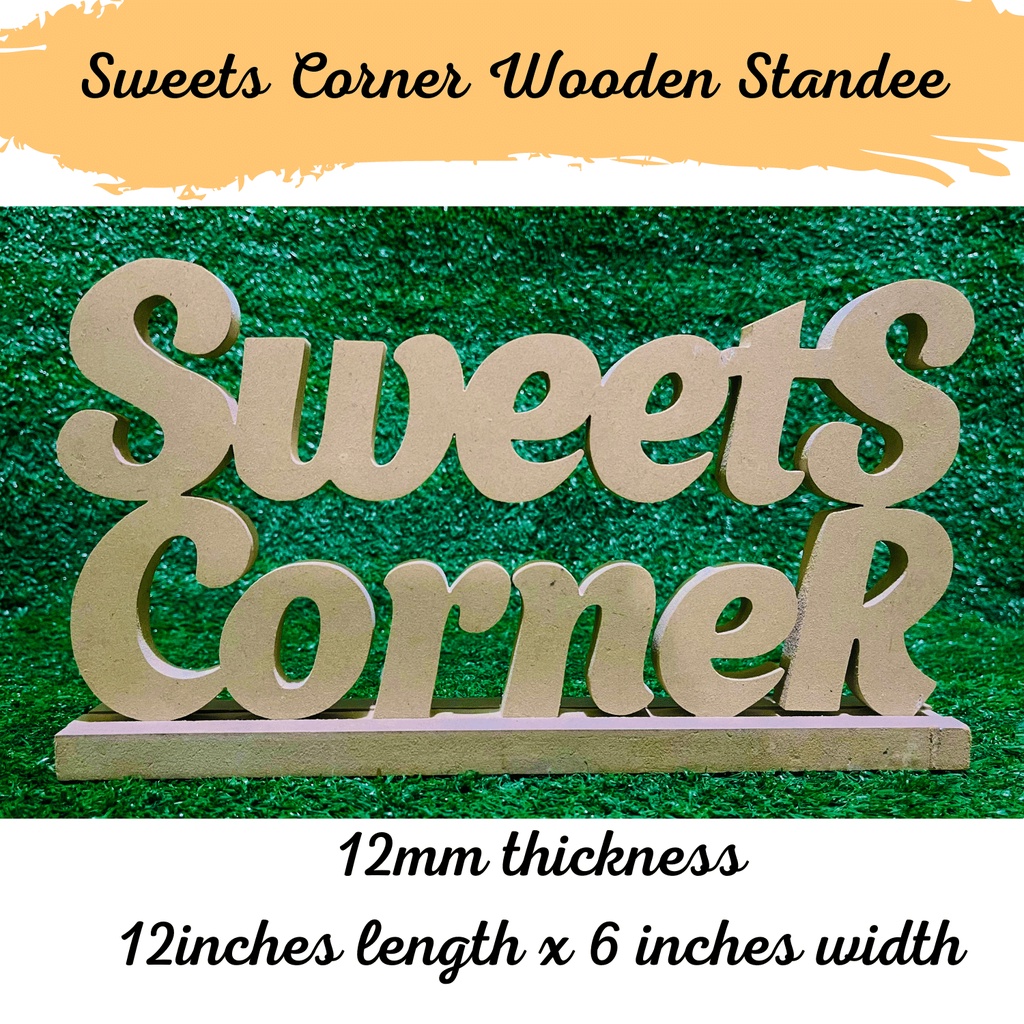 Sweets Corner Wooden Table Standee with Removable Stand | Shopee ...