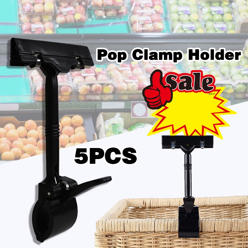 5pcs Pop Clamp Holder Supermarket Shopping Mall Product Price Pop Clip ...
