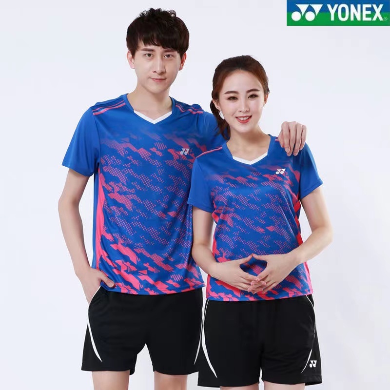 Yonex badminton clothing men's and women's tennis clothing short-sleeved quick-drying badminton ...