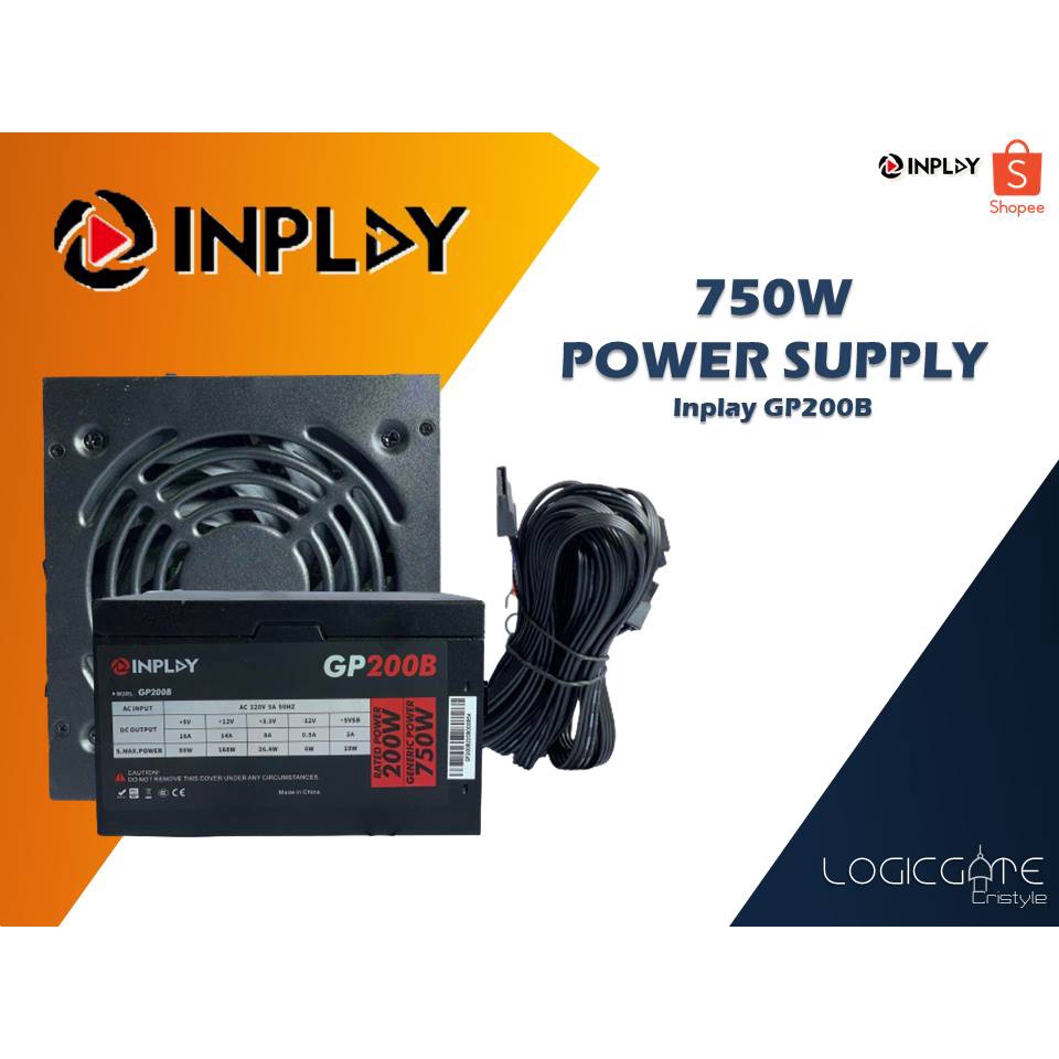 INPLAY GP200B 750W BIG FAN POWER SUPPLY | Shopee Philippines
