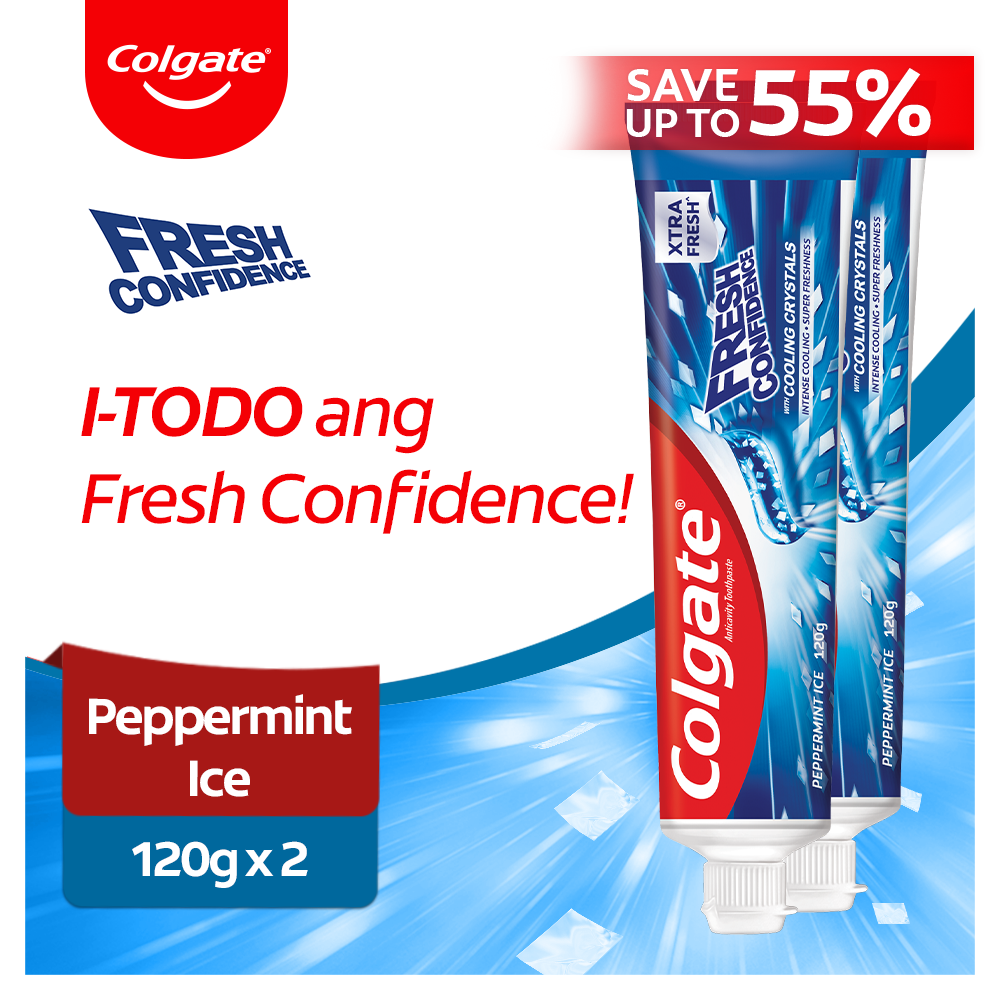Colgate Fresh Confidence Peppermint Ice Toothpaste for Fresh Breath ...