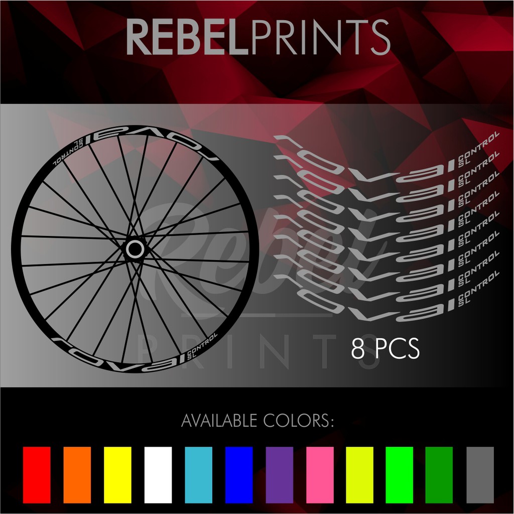 ROVAL CONTROL SL Custom Wheel Rim Stickers for Mountain Bike | Shopee ...