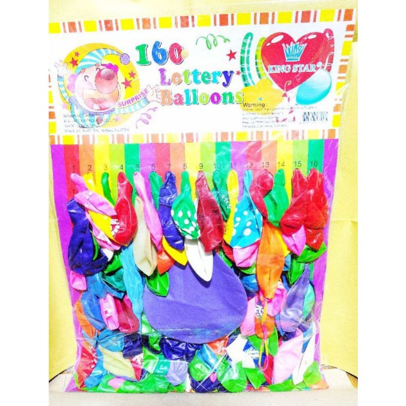 Lottery Balloons 160pieces Each Banig |LOOTBAG FILLER, PANINDA, PART ...